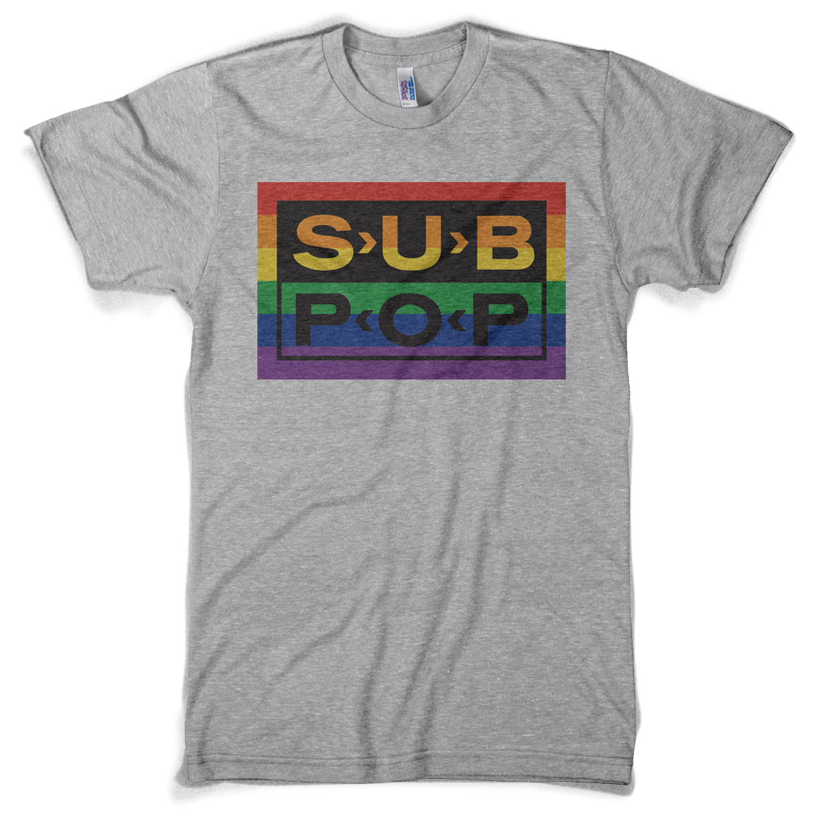 Rainbow Logo Grey T – Sub Pop Direct